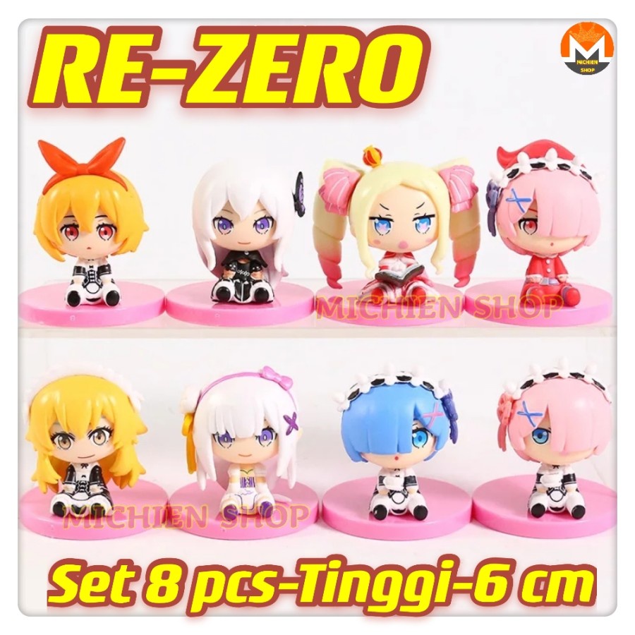 Jual Action Figure Re-Zero kara hajimeru isekai seikatsu set 8pcs ...