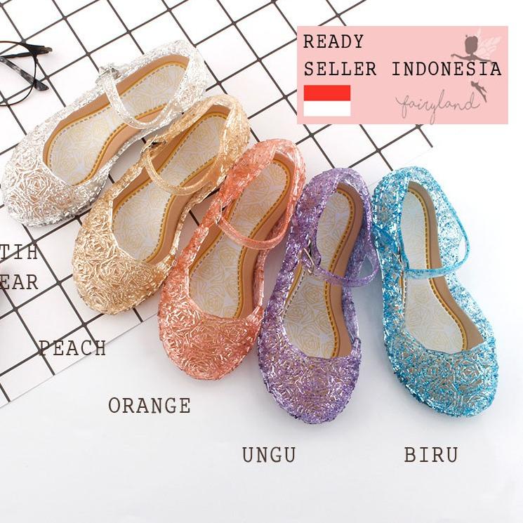 Jual zskx21 Sepatu Jelly 25-34 Princess Cinderella Frozen ELSA Sofia ...