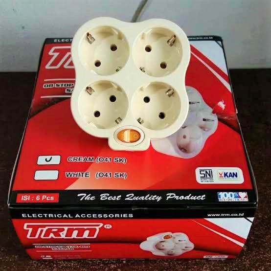 Jual T multi isi 4 T listrik 4 in 1 steker T isi 4 stop kontak cabang 4 ...