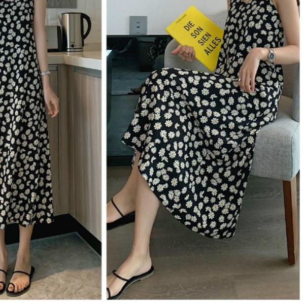 Jual YIYI GIRL - Rok A-Line Panjang Motif Bunga Daisy Bahan Sifon ...