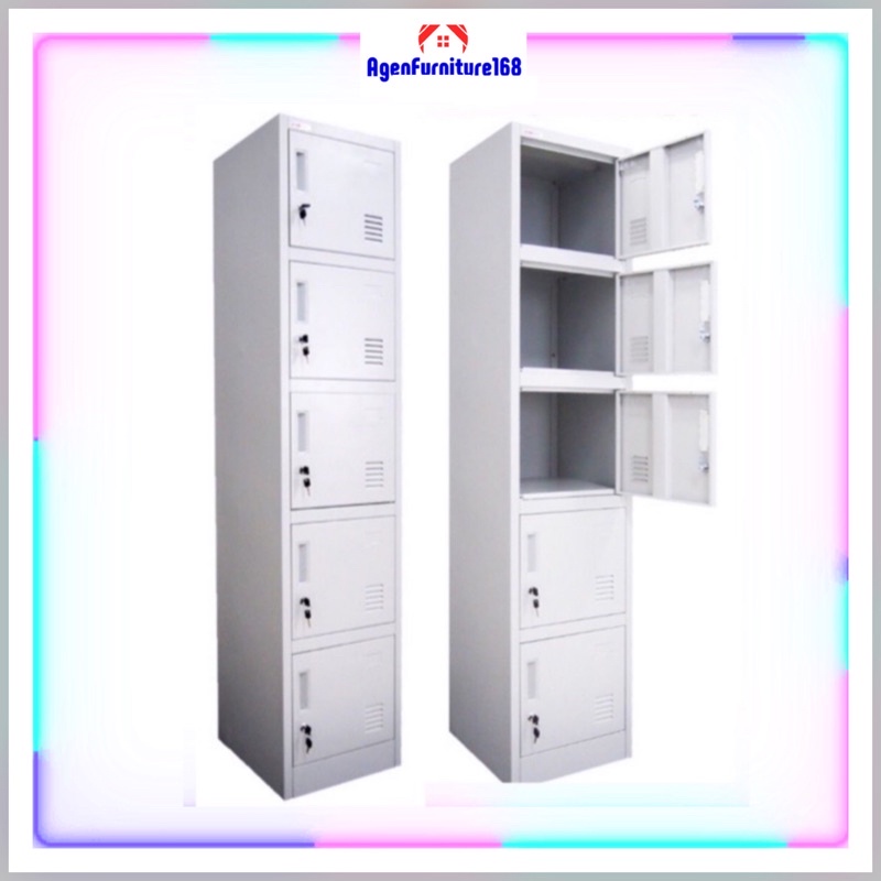Jual Locker Cabinet 5 Pintu Full Besi (SAP LK 005) | Shopee Indonesia