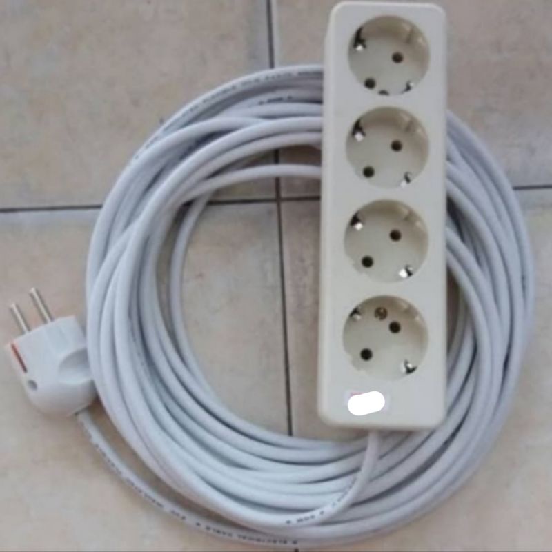 Jual kabel colokan rol listrik 4 lobang panjang 5 meter kabel batang 2 ...