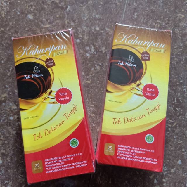 Jual Teh hitam celup Kahuripan rasa vanila isi 25 | Shopee Indonesia