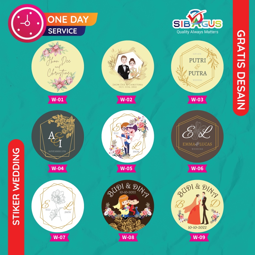 Jual Stiker Label Souvenir Wedding / Stiker Custom / Stiker Souvenir ...