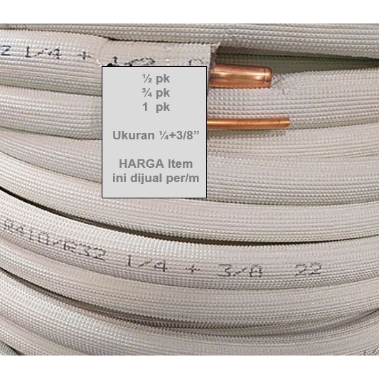 Jual pipa AC SET 1/2PK , 3/4PK, 1 PK ( ukuran: 1/4" & 3/8") merk ...
