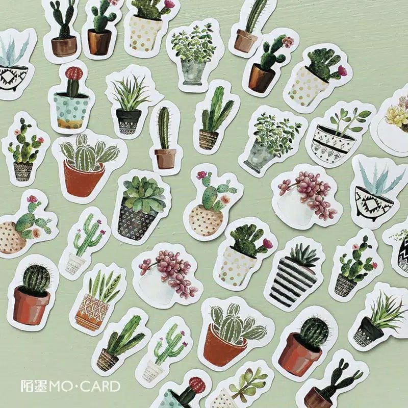 Jual Sticker Motif Unik untuk Diary - Plants (10 pcs) | Shopee Indonesia