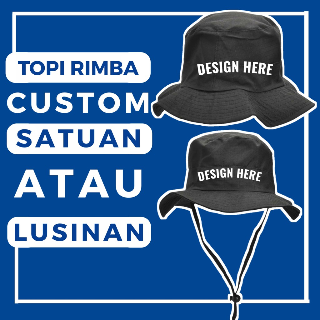 Jual Topi Rimba Hat Hiking Custom Design Suka Suka | Shopee Indonesia