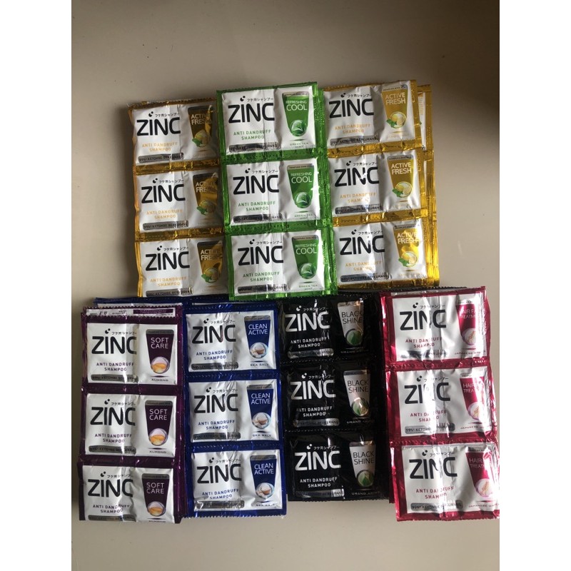 Jual ZINC Shampoo 1 renteng isi 12 sachet | Shopee Indonesia