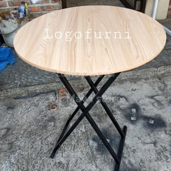 Jual MEJA LIPAT BULAT//MEJA MAKAN BUNDAR TR64646YU6 | Shopee Indonesia