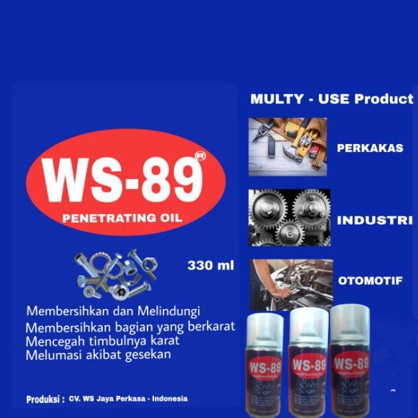 Jual WD 40 WS 89 PENETRATING OIL WD PELUMAS ANTI KARAT | Shopee Indonesia