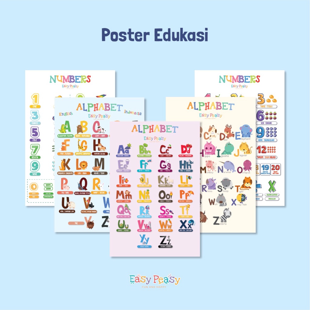 Jual Easy Peasy - Wipe and Clean Poster Edukasi Anak PAUD TK SD ...