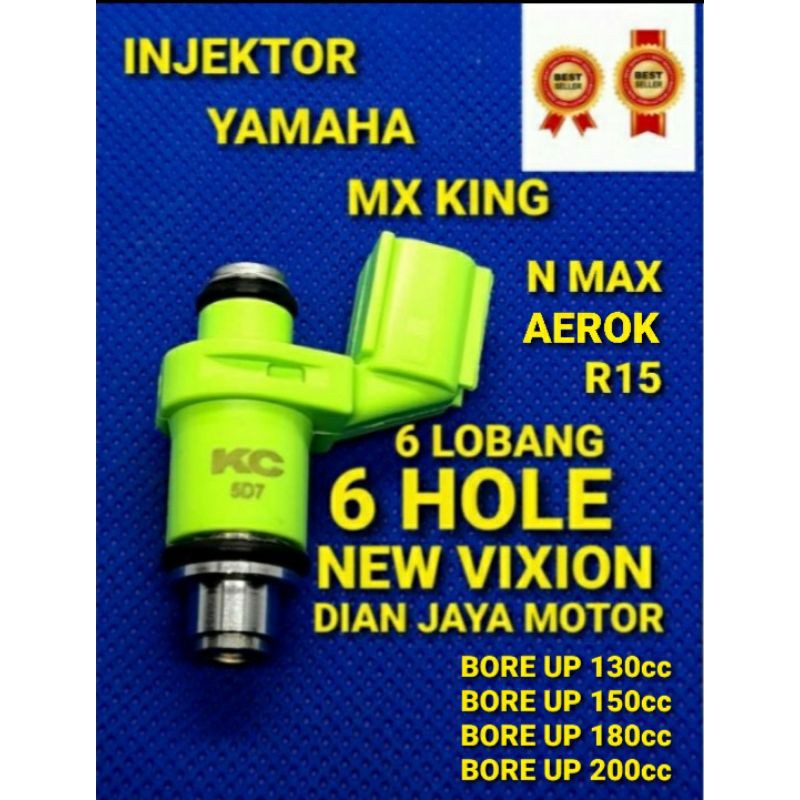 Jual INJEKTOR INJECTOR KC 507 YAMAHA MX KING AEROK N MAX 6 LOBANG/HOLE ...