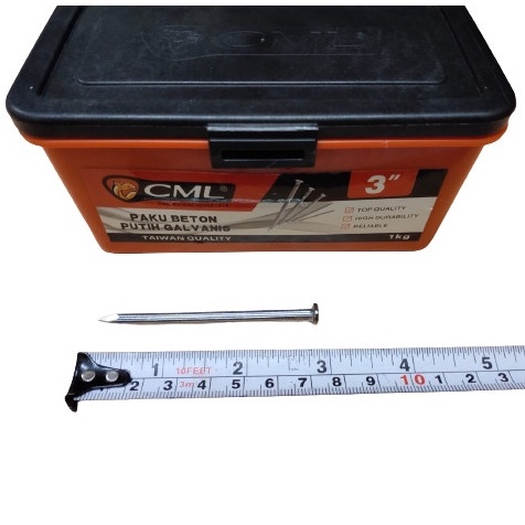 Jual PAKU BETON TEMBOK DINDING BAJA PUTIH GALVANIS KAYU ULIN KUAT DAN KOKOH/PAKU BETON PTH CAMEL ...