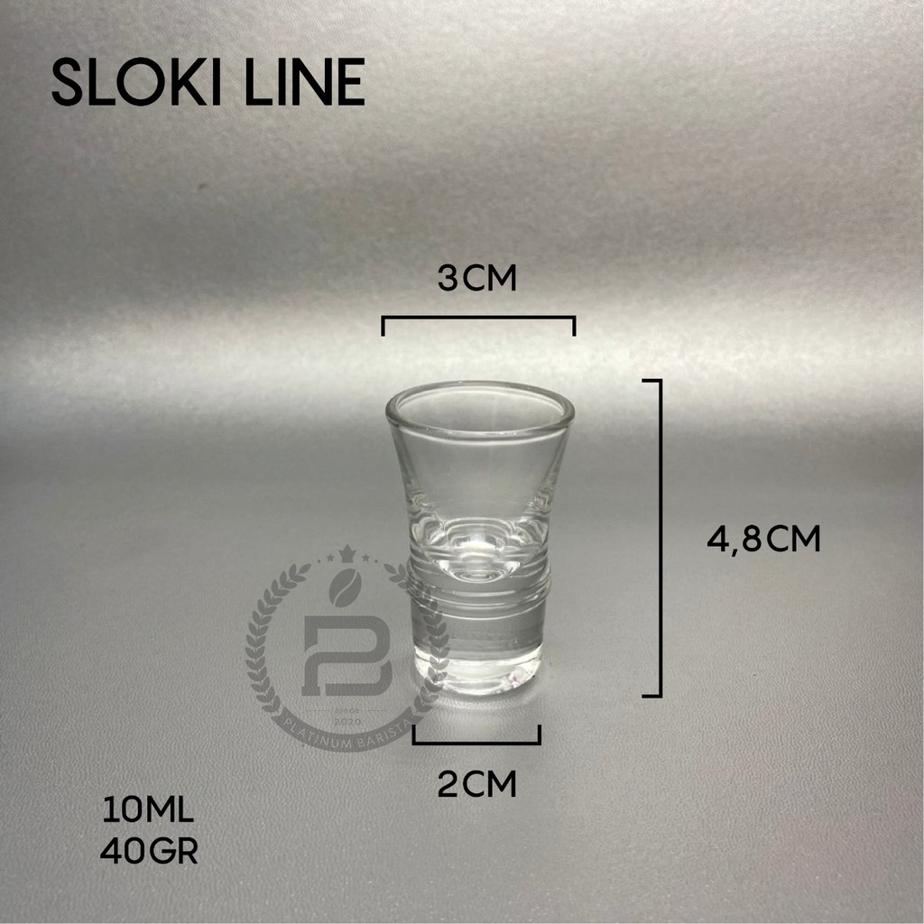 Jual Sloki Glass Gelas Kaca Kecil One Shot Glass Minum Vodka Soju ...