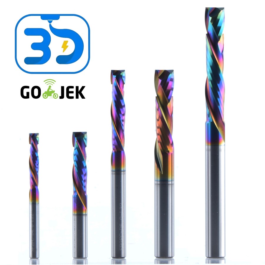 Jual DLC Coating UP & DOWN Cut 2 Flutes Spiral Carbide Milling Tool ...