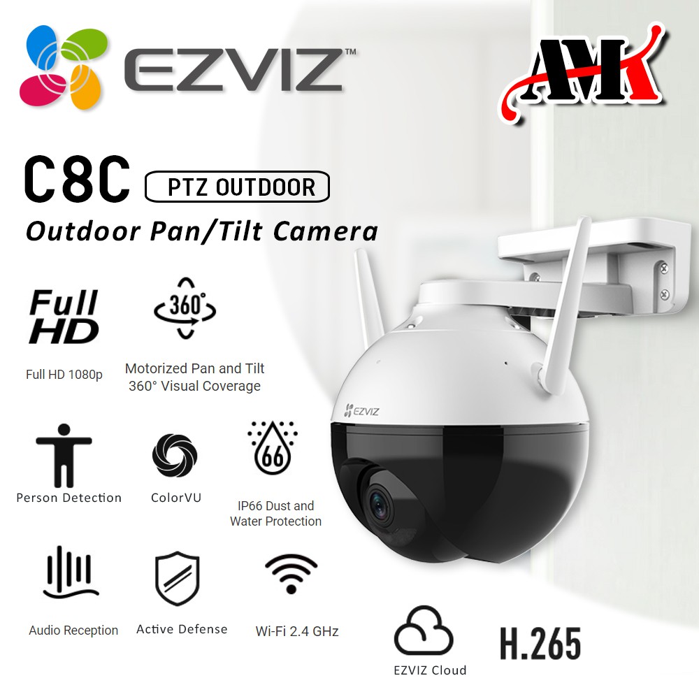 Jual Ezviz C8C 1080P PTZ Outdoor - Colorvu Night Vision PTZ Wireless IP ...