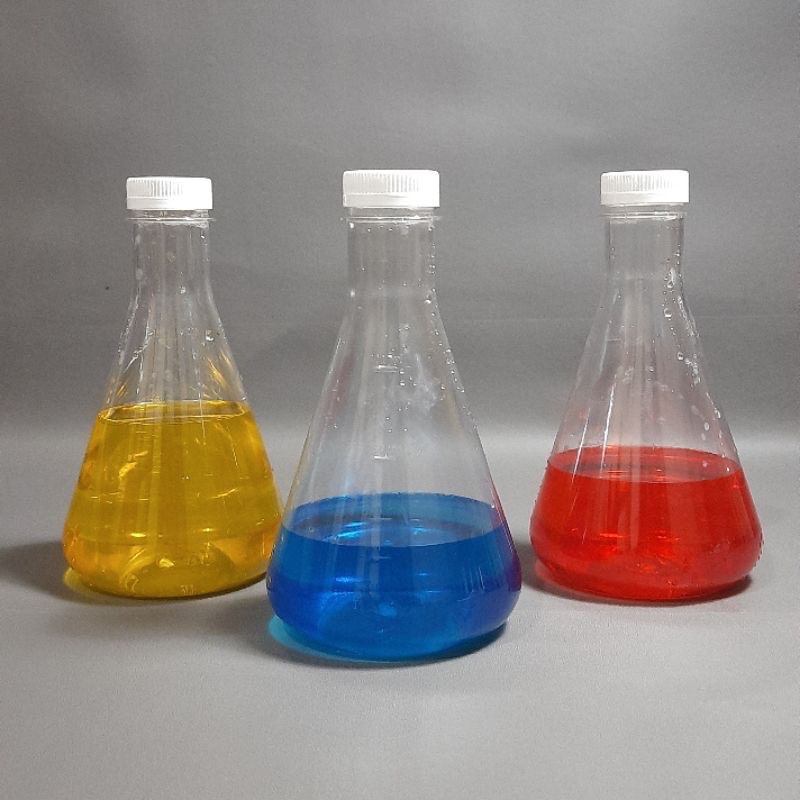 Jual LILOMILO Botol Labu Erlenmeyer Plastik 300ml tutup putih untuk ...