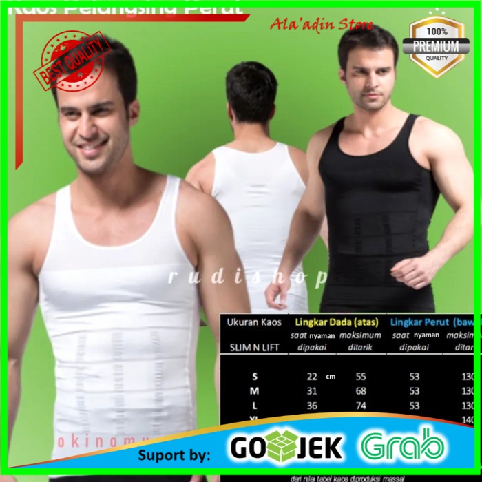 Jual Singlet Pengecil Perut Pria Korset Pelangsing Buncit Kaos Dalam ...