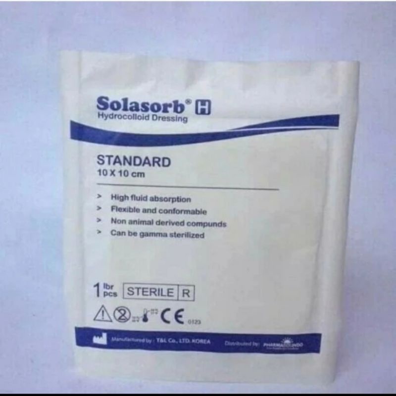Jual solasorb H standard, solasorb hydrocolloid dressing standar 10 x ...