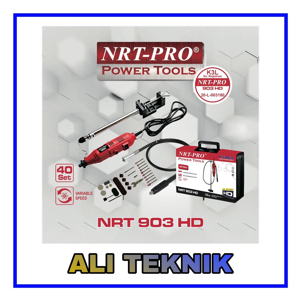Jual NRT PRO 903 HD + Set Gerinda Mini / Bubut /Gerinda Mini Set 40 pcs ...