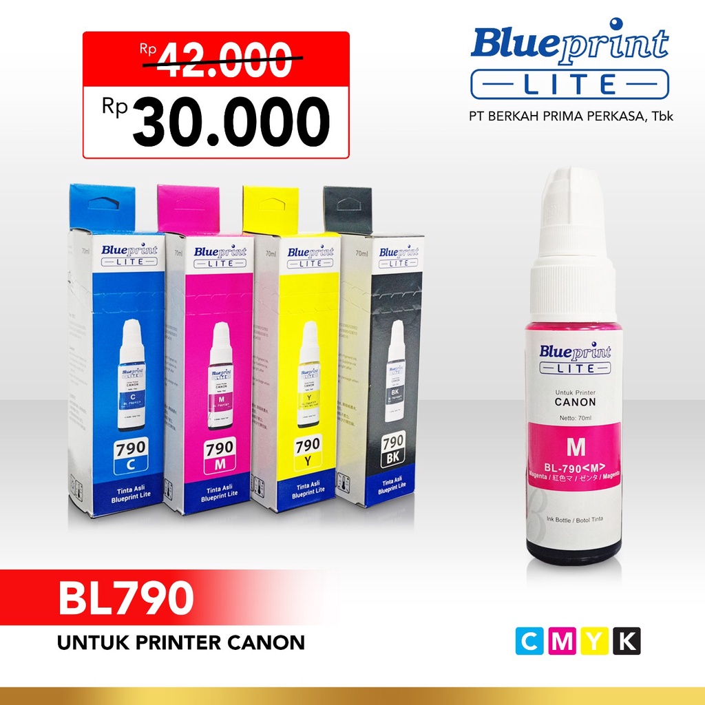 Jual Tinta Canon 790 BLUEPRINT Lite For Printer Canon IP2770 MG2570 ...