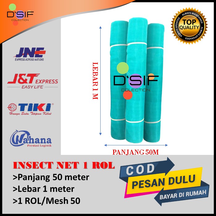 Jual insect screen net kain kasa hijau satu rol ukuran 1mx50m murah ...