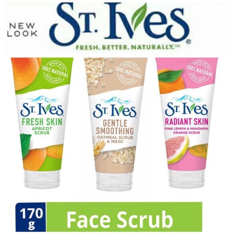 Jual ORIGINAL ST Ives Face Scrub Mask Facial Wajah Unilever 170 gr ...