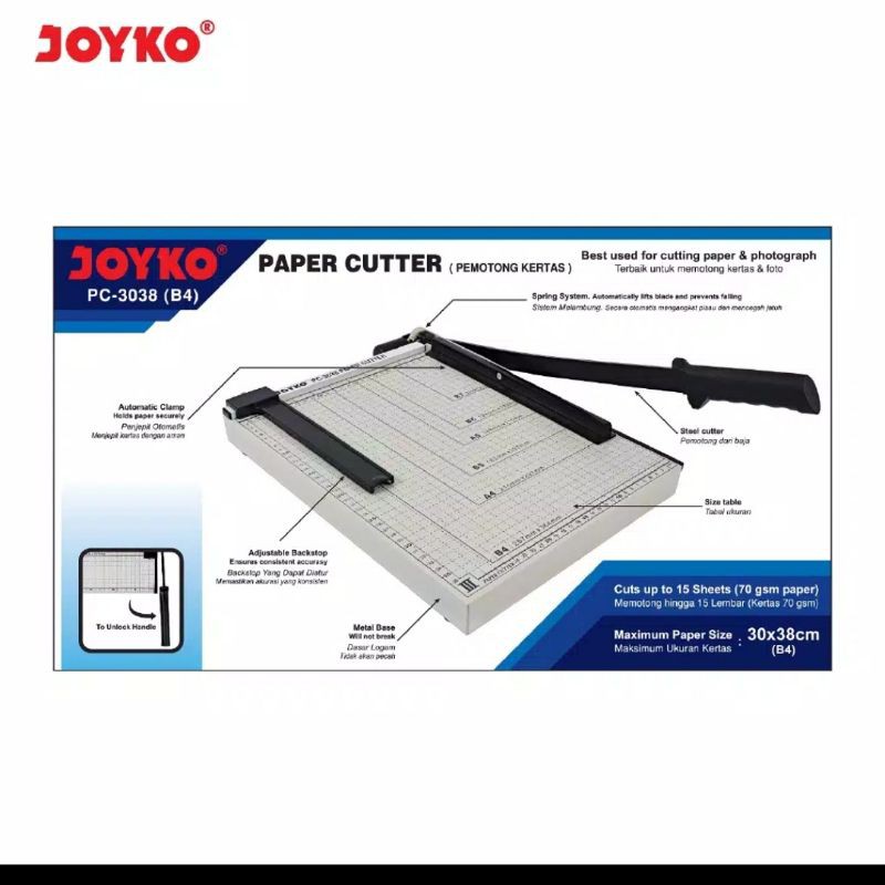 Jual Alat Pemotong Kertas Paper Trimmer Paper Cutter B4 Joyko Shopee