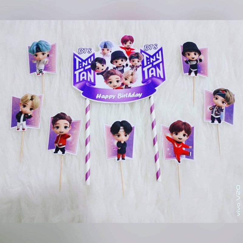 Jual Topper BTS kartun Topper Tiny Tan topper kpop topper happy ...