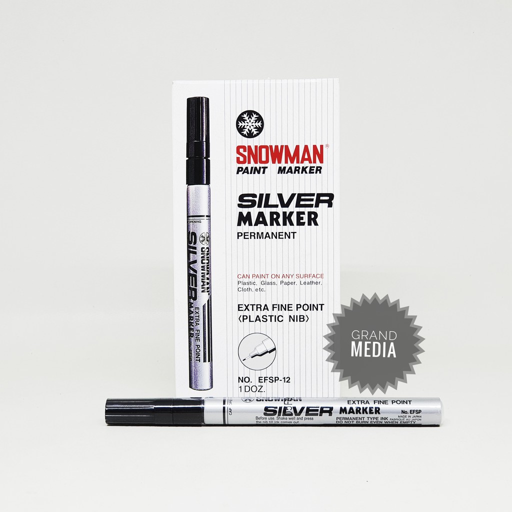 Jual [GRAND MEDIA] SPIDOL SNOWMAN PERMANENT EFSP-12 SILVER | Shopee ...