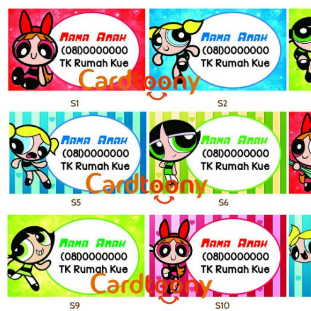 Jual Sticker / stiker label nama The PowerPuff Girls | Shopee Indonesia