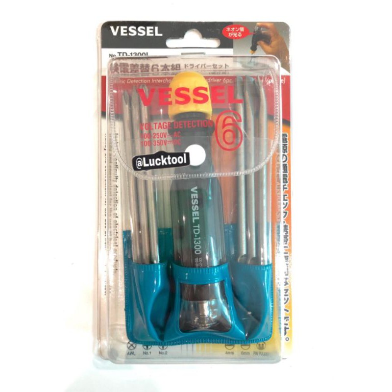 Jual Obeng Vessel TD -1300L - 6 Piece LOW VOLTAGE | Shopee Indonesia