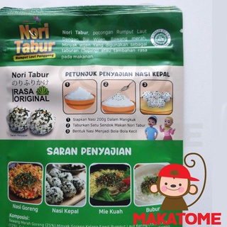 Jual Nori Tabur rumput laut Rasa ORIGINAL 60g Java super food furikake ...
