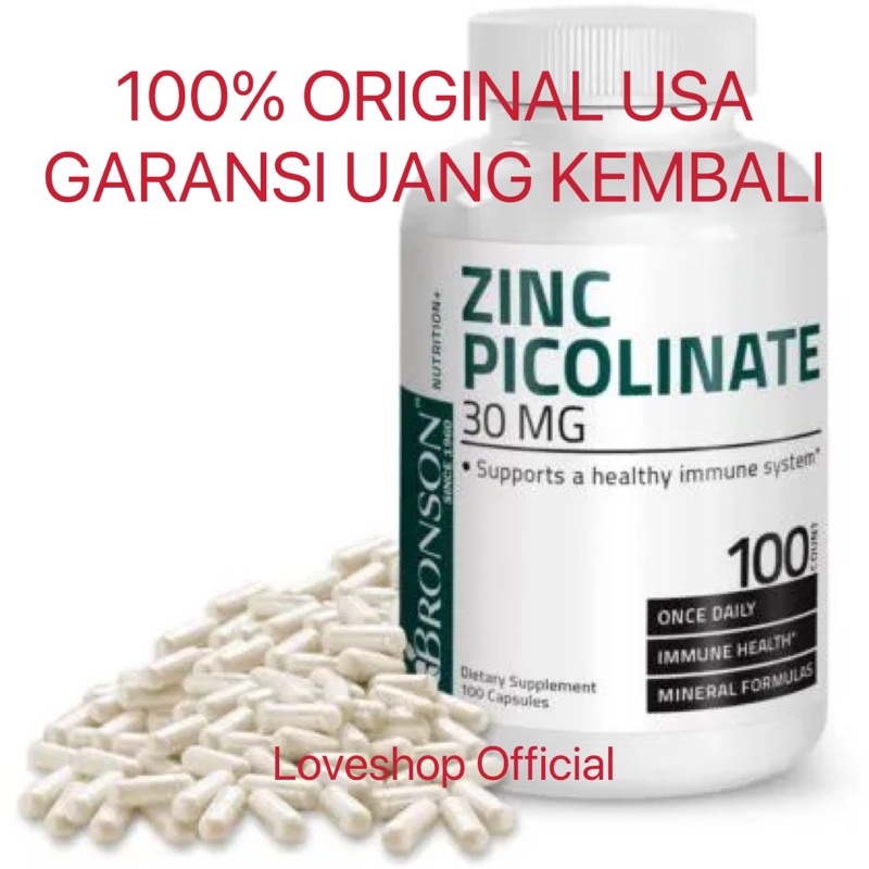 Jual Bronson Zinc Picolinate 30 mg 100 capsul vitamin vit kapsul anti ...