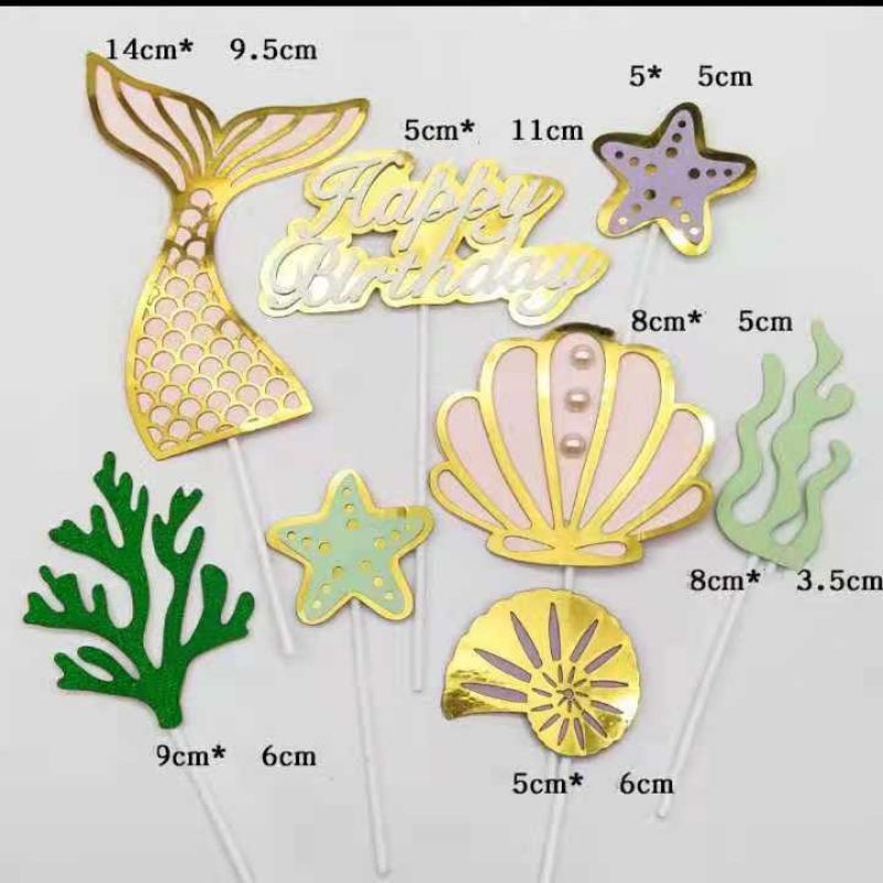 Jual Topper Mermaid Putri Duyung Seaworld Princess Figurin Hiasan Kue Ulang Tahun Tusukan Cake ...