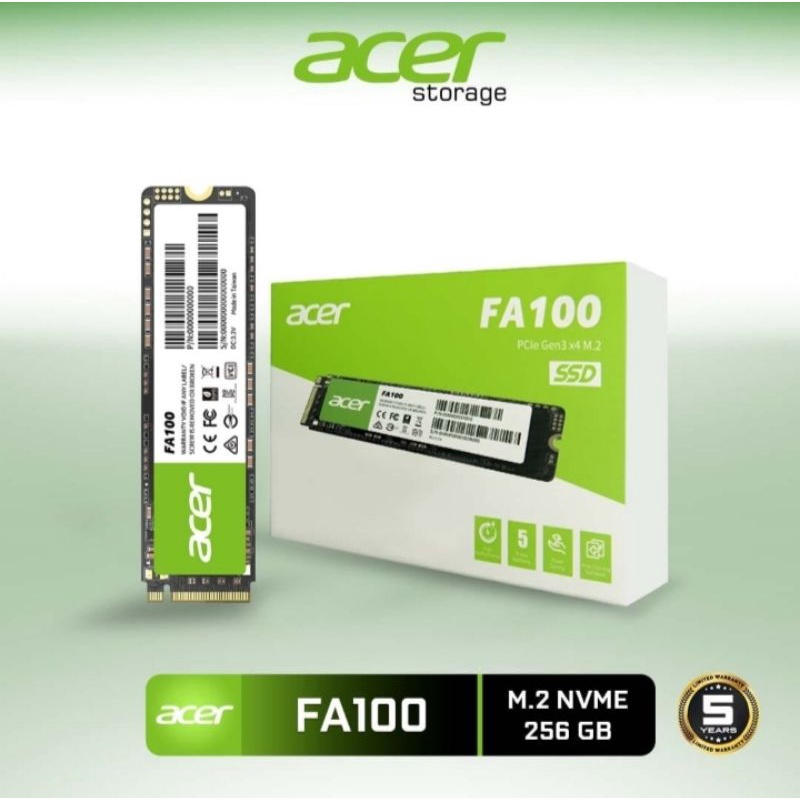Jual SOLIDE STATE DRIVE (SSD) ACER M2 NVME FA100 256GB ORIGINAL ...