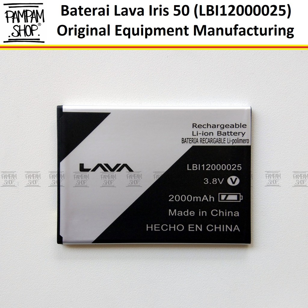 Jual Baterai Lava Iris 50 LBI12000025 Original OEM Batre Batrai Battery Ori HP LBI 12000025 ...