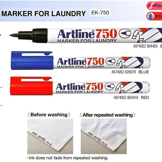 Jual SPIDOL ARTLINE LAUNDRY PERMANENT MARKER EK-750 | Shopee Indonesia