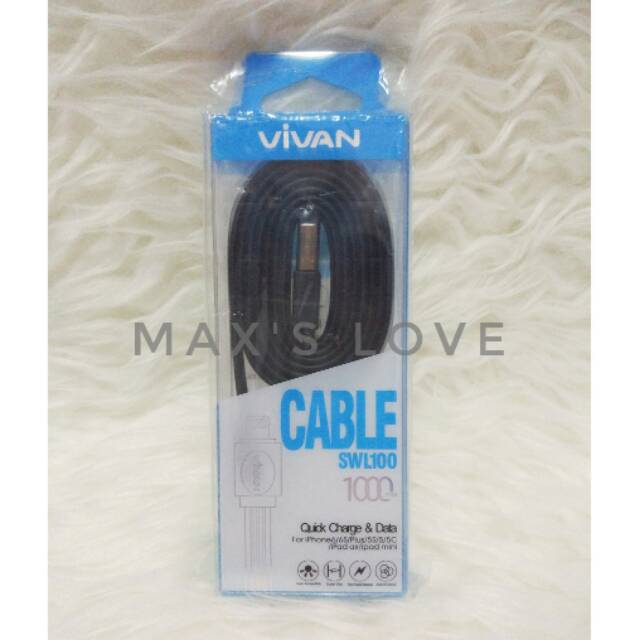 Jual VIVAN Kabel Cable Data Fast Charging Iphone SWL100 Lightning Self ...