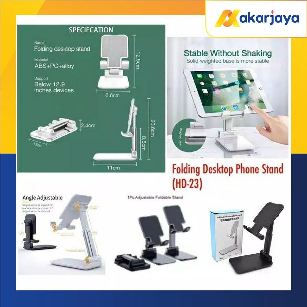 Jual Stand Holder HP Universal HD23 Folding Desktop Handphone HD 23 | Shopee Indonesia