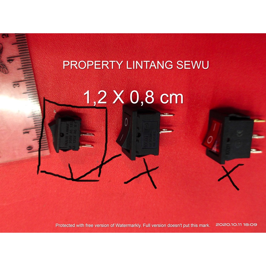 Jual SAKLAR POWER HITAM Rocker switch 2 pin saklar 2 kaki karaoke ...