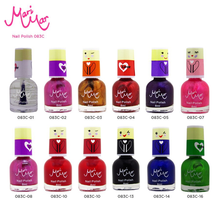 Jual Marimar Nail Polish 12 Colours Shades Code : 083 C | Shopee Indonesia