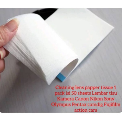 Jual Cleaning lens papper tissue 1 pack isi 50 sheets Lembar tisu ...