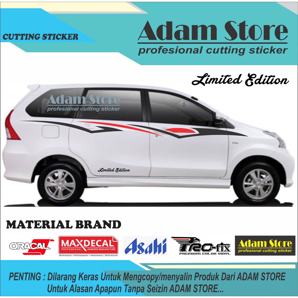 Jual sticker mobil avanza stiker toyota avanza striping mobil avanza ...