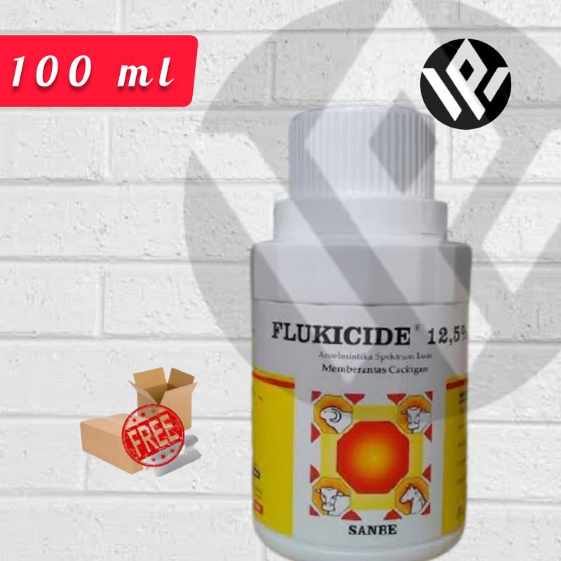 Jual Flukicide 12,5% cair 100 ml obat cacing hewan | Shopee Indonesia