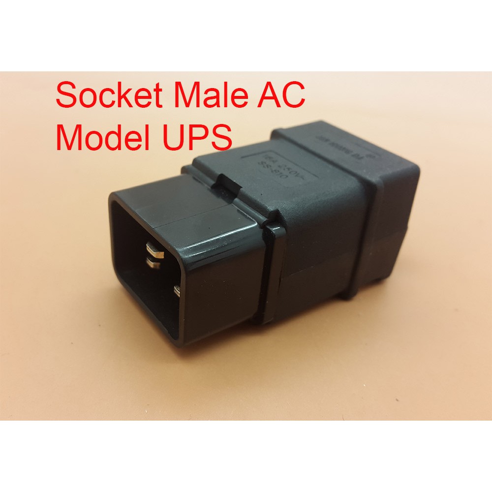Jual Jack Socket Male AC Model UPS Cocok Untuk Watt Besar | Shopee ...