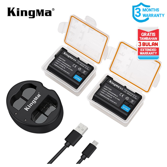 Jual KINGMA Battery Nikon EN-EL15 2-Pack with Dual Charger - Non Lcd ...