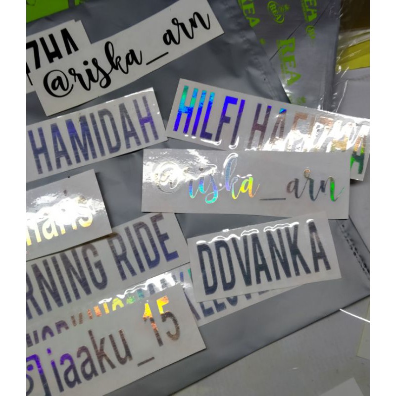 Jual Cutting sticker,sticker nama,sticker hologram | Shopee Indonesia