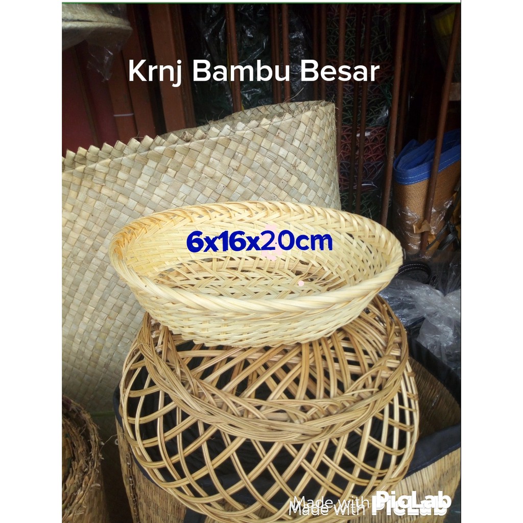 Jual Keranjang Bambu Oval Besar 20cm | Shopee Indonesia