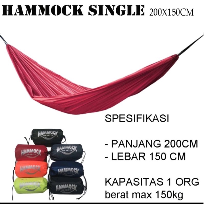 Jual HAMMOCK AYUNAN HAMOCK HEMUK GUNUNG HAMMOCK WEBING TUBULAR BAHAN ...